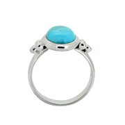 Blue Mohave Turquoise Solid 925 Sterling Silver Ring